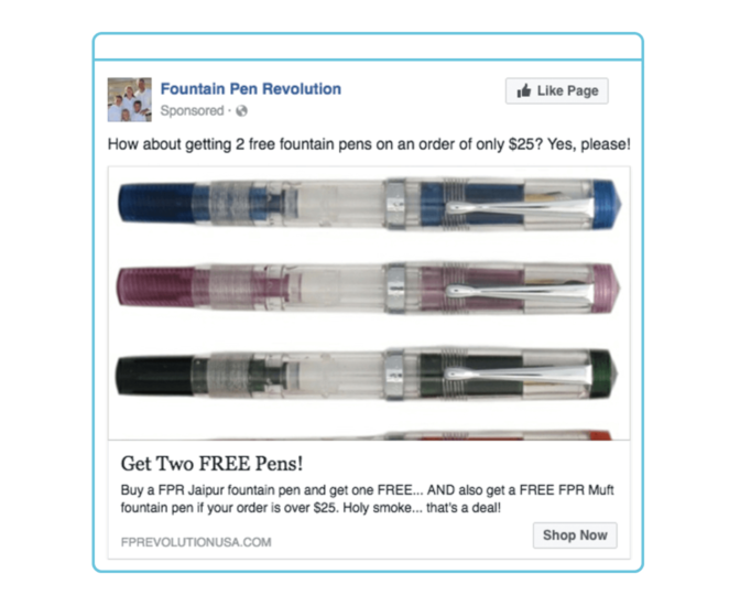 How Fountain Pen Revolution Gets Repeat Customers with Facebook Ads ...