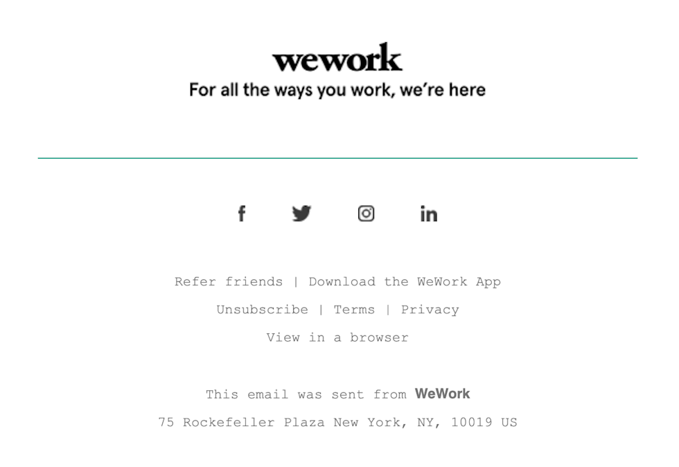 Email Footer Best Practices and Examples | Mailchimp