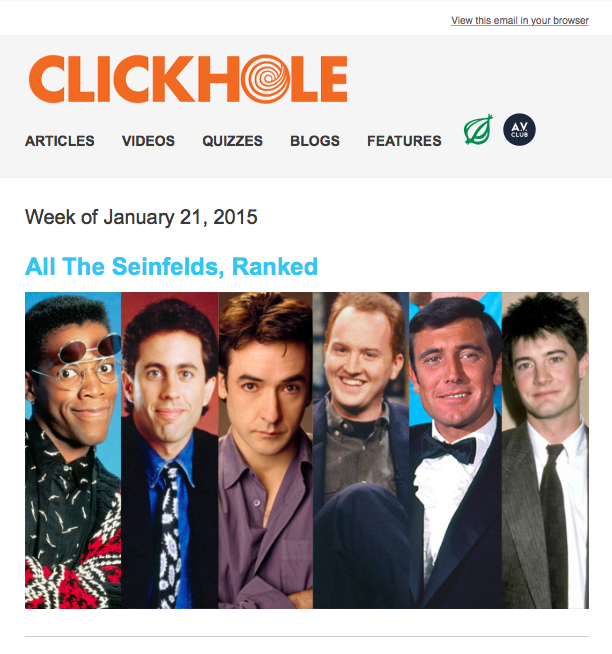 How The Onion Turns Funny Headlines into Great Emails | Mailchimp