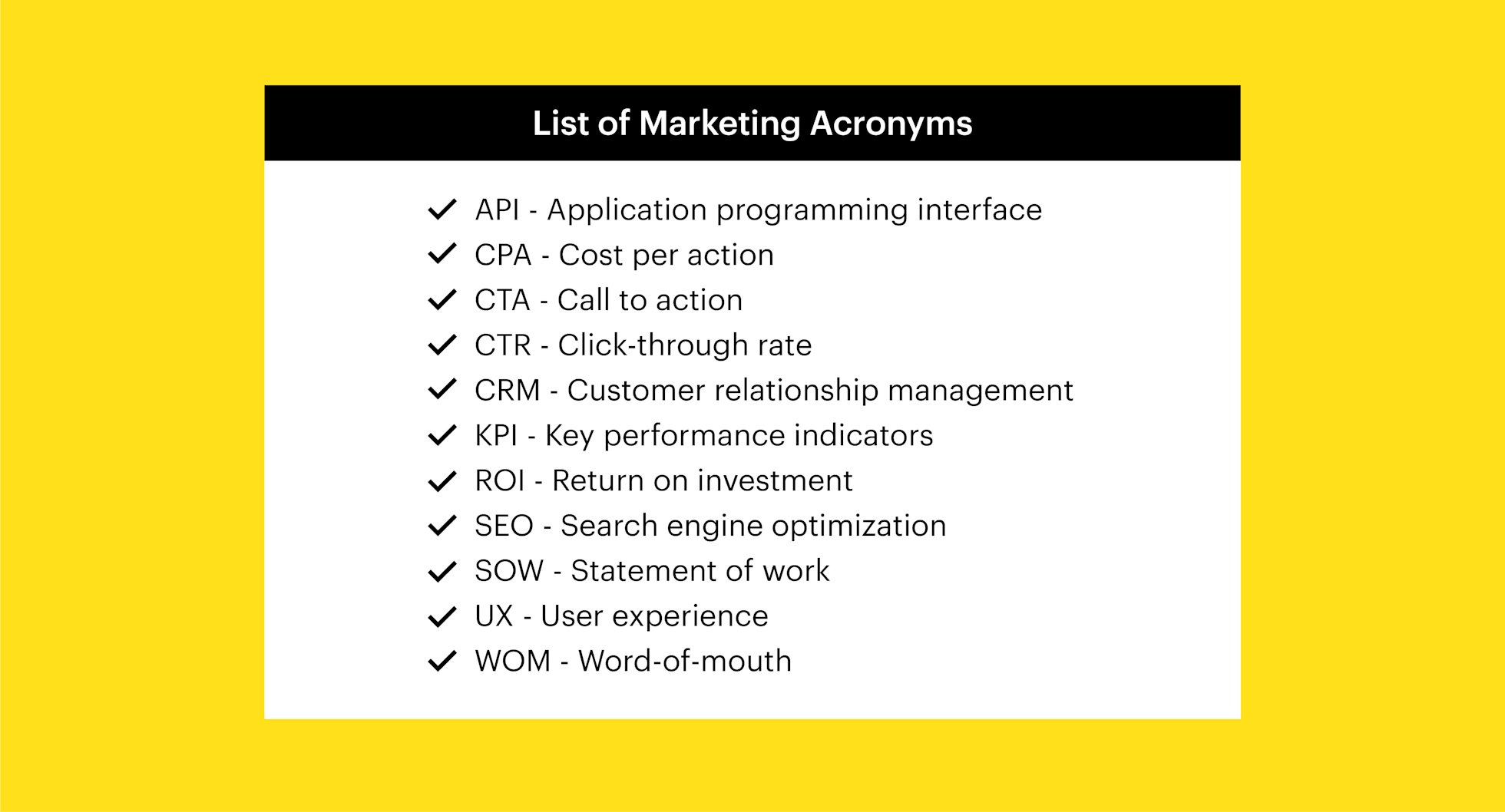 Onze siglas de marketing que você deve aprender | Mailchimp